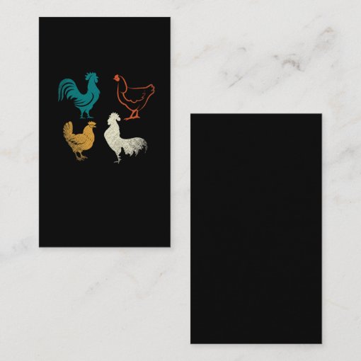 Retro chicken hen poultry farmer chicken farming business card | Zazzle