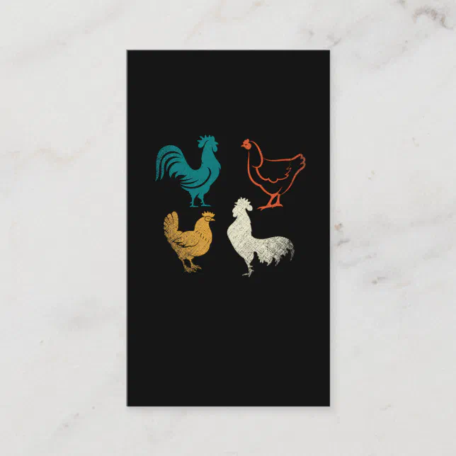 Retro chicken hen poultry farmer chicken farming business card | Zazzle