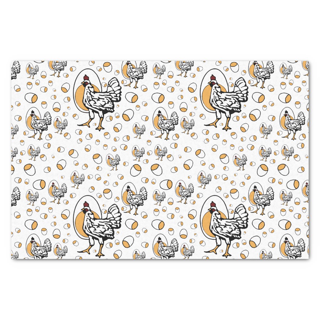 Retro Chickens Tissue Paper | Zazzle