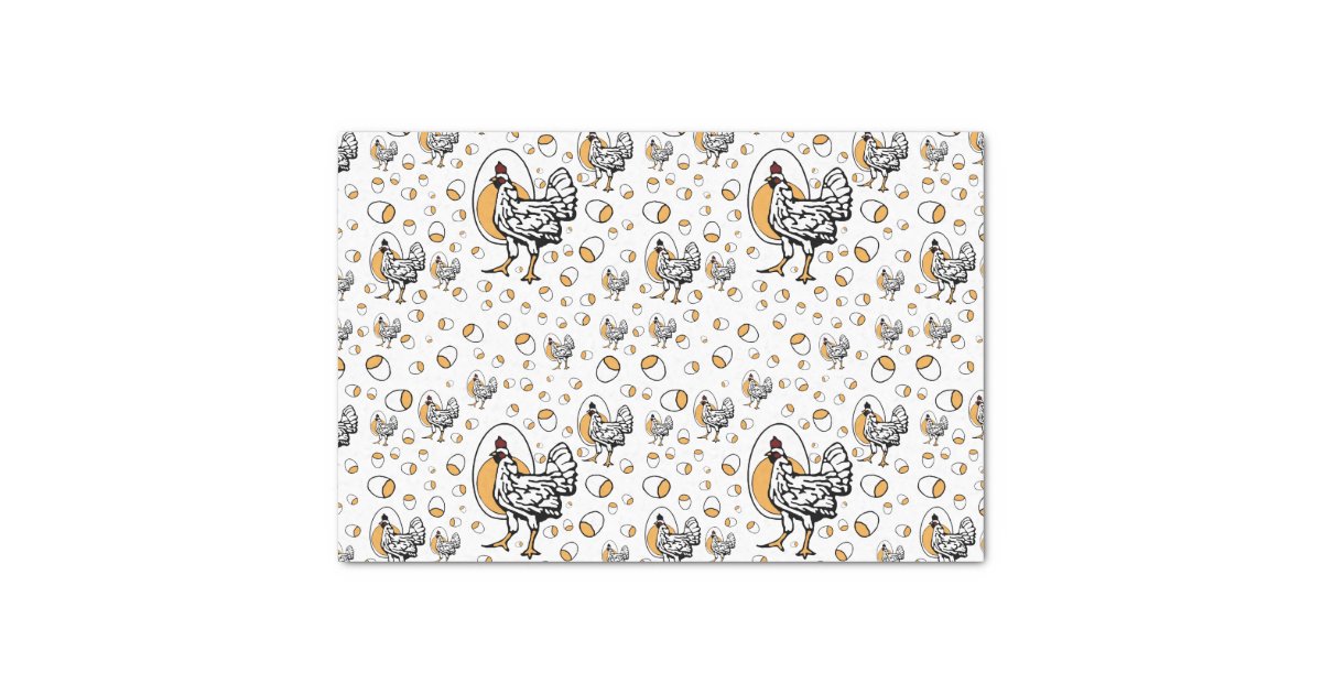 Retro Chickens Tissue Paper | Zazzle