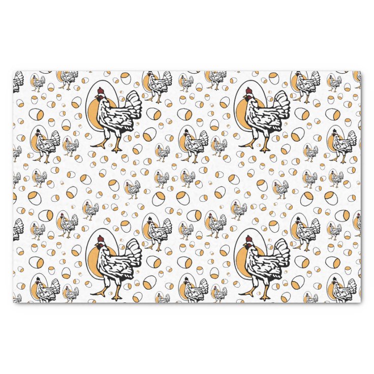 Retro Chickens Tissue Paper | Zazzle