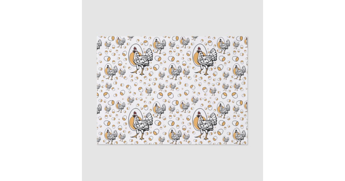 Retro Chickens Tissue Paper | Zazzle