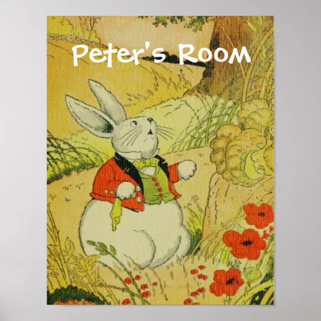 Retro Children's Illustration Editable text Poster | Zazzle