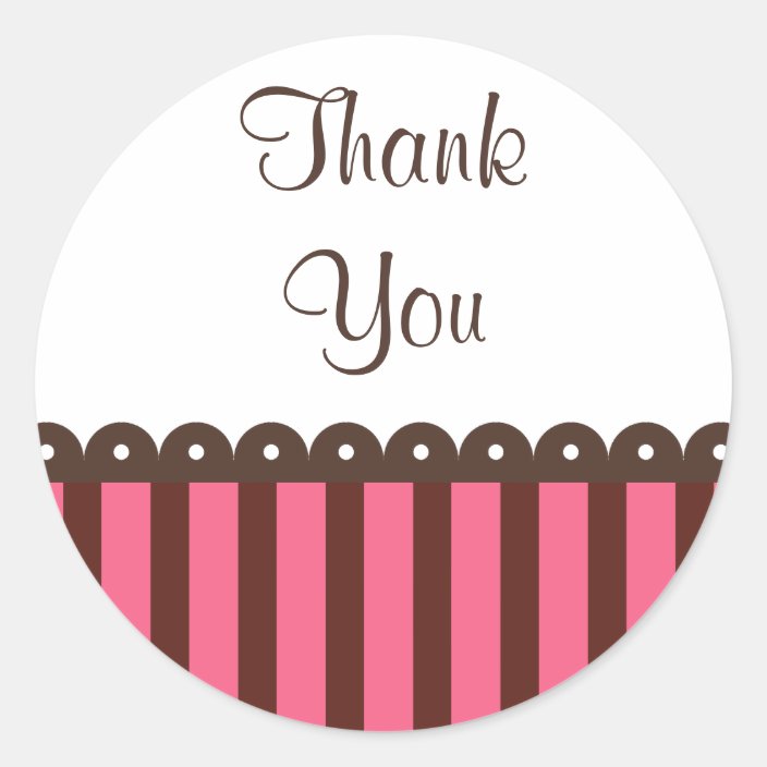 Retro Chocolate Thank You Stickers | Zazzle.com