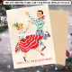 Retro Christmas Dancing Couple Holiday Card | Zazzle
