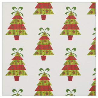 Retro Christmas Fabric | Zazzle