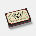 Retro Cinema Theater Admit Two Ticket Wedding Matchboxes | Zazzle