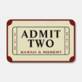 Retro Cinema Theater Admit Two Ticket Wedding Matchboxes | Zazzle
