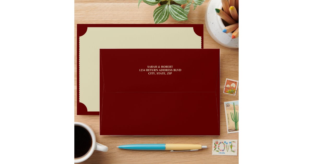 Retro Cinema Theater Ticket Stub Wedding Envelope | Zazzle
