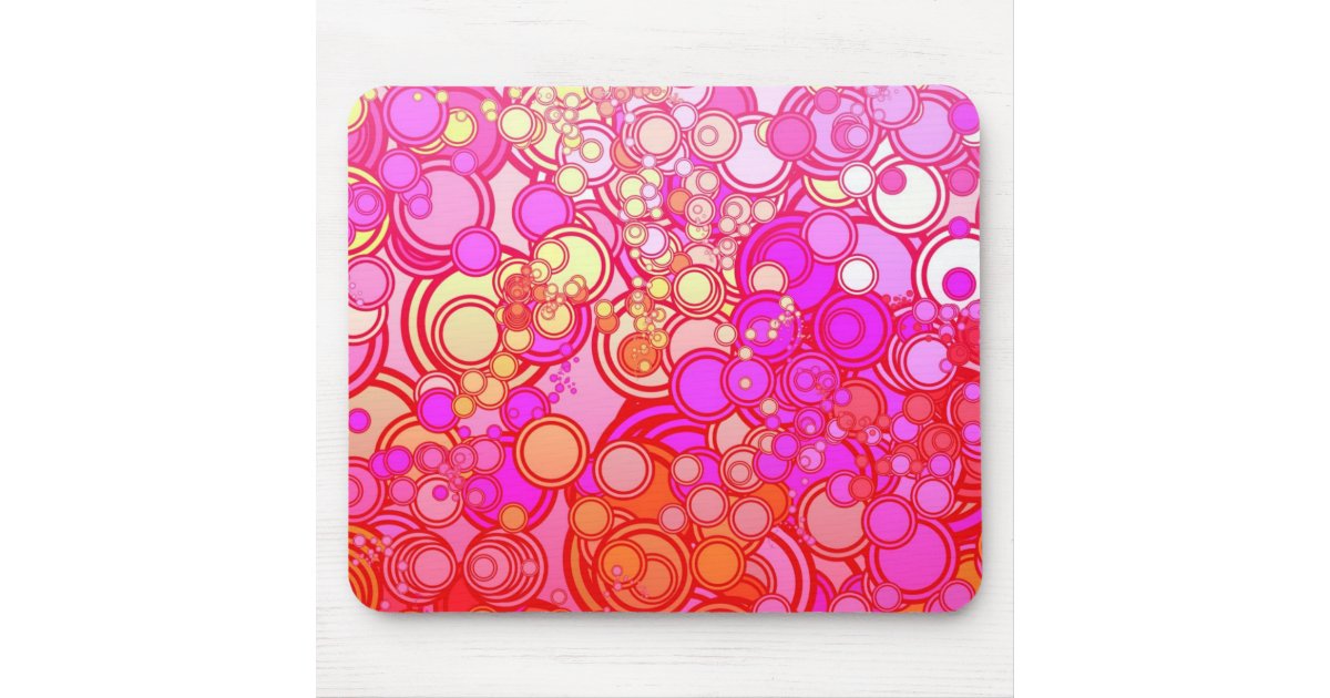 Retro Circles Mouse Pad | Zazzle