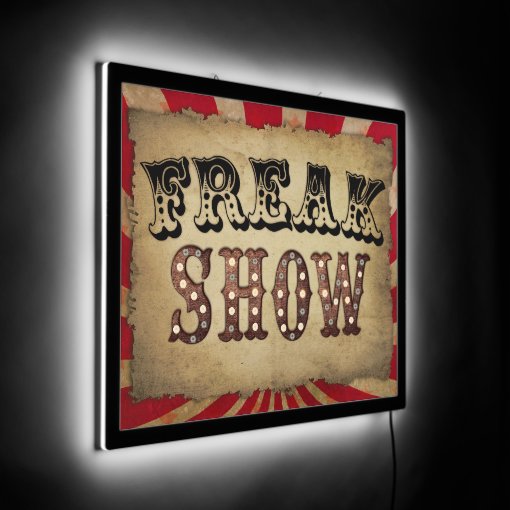 Retro Circus Freak Show Lighted LED Sign | Zazzle