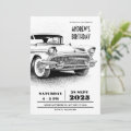 Retro classic Car heritage automotive Invitation | Zazzle