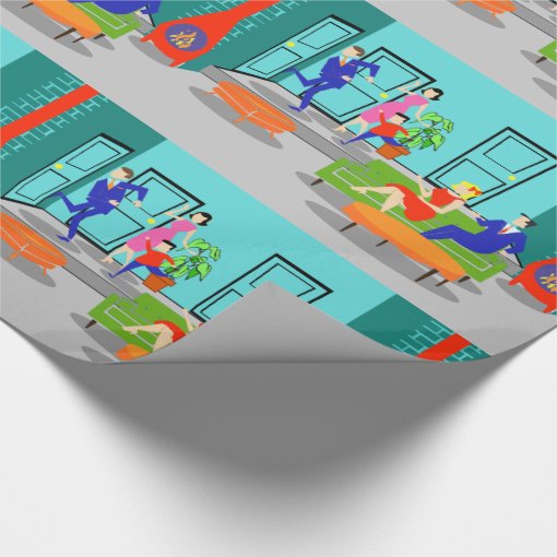 Retro Classic Television Wrapping Paper | Zazzle