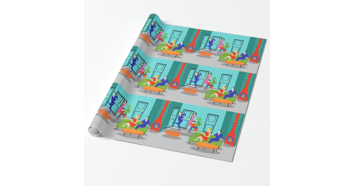 Retro Classic Television Wrapping Paper | Zazzle