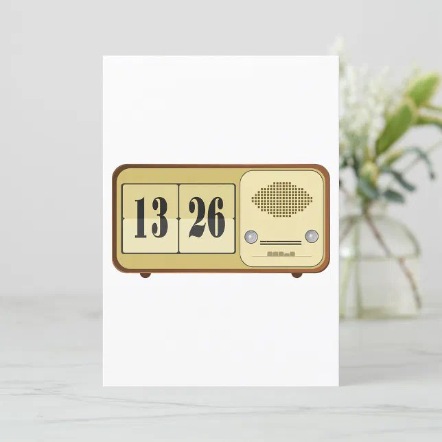 Retro Clock Radio Invitation | Zazzle