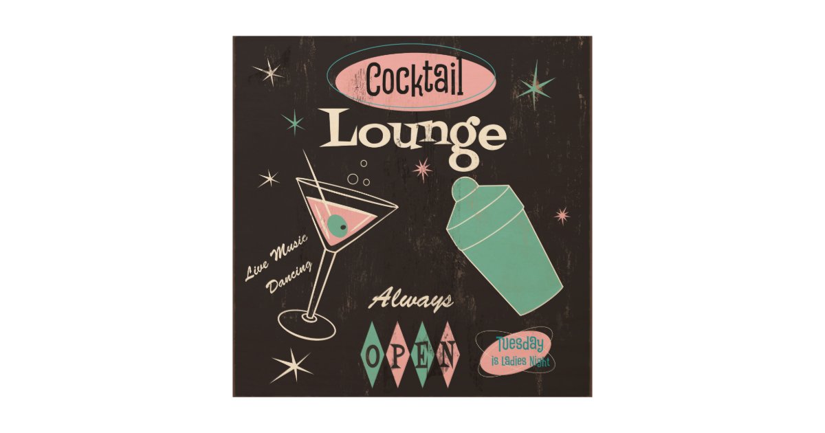 Retro Cocktail Lounge Art Zazzle