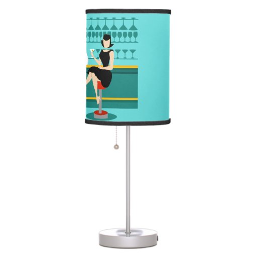 Retro Cocktail Lounge Table Lamp | Zazzle