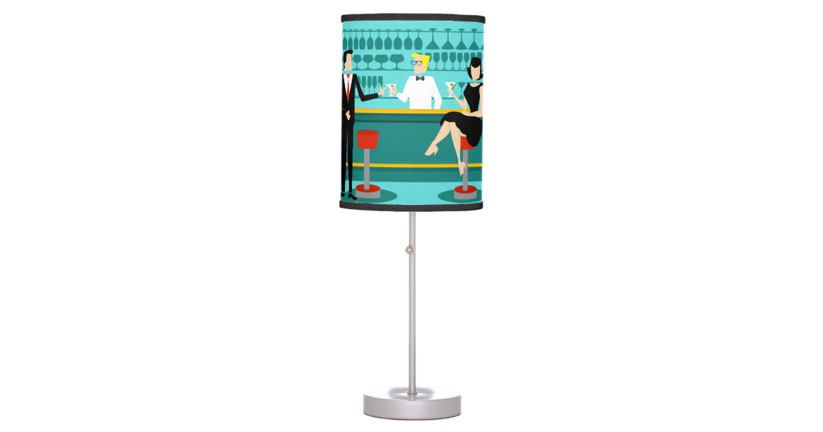 Retro Cocktail Lounge Table Lamp | Zazzle