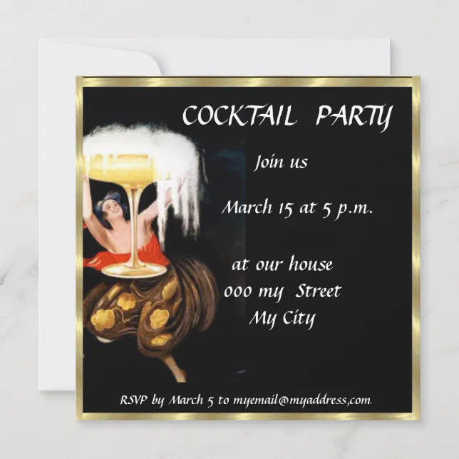 Retro Cocktail Party Invitation | Zazzle