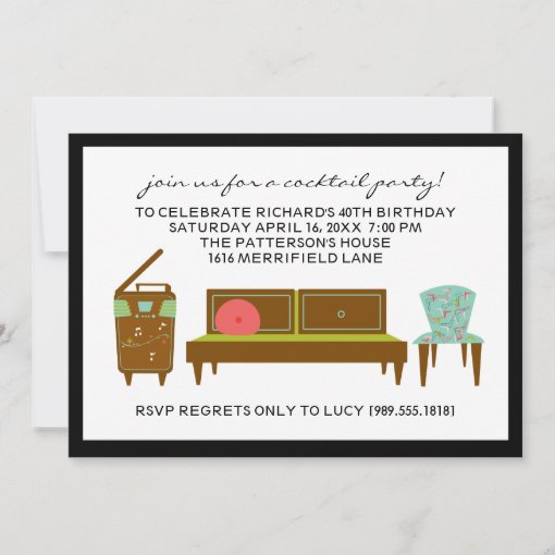 Retro Cocktail Party Invitations | Zazzle