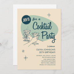 Retro Cocktail Party Invitations | Zazzle