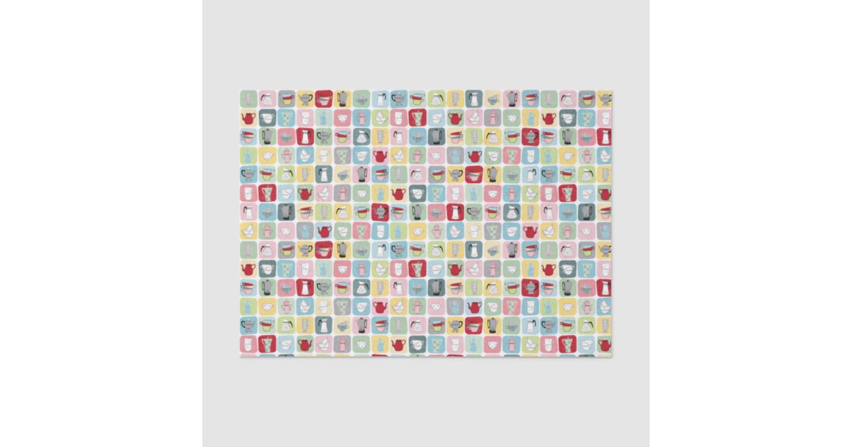 Retro Coffee Tissue Paper | Zazzle