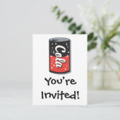 retro cola can design invitation | Zazzle