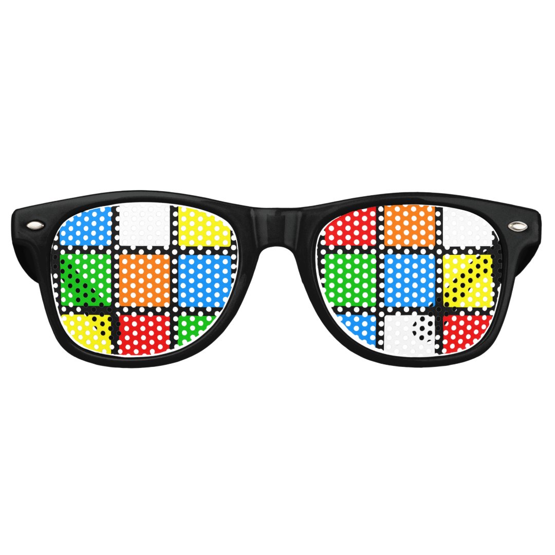 Retro Color Puzzle Sunglasses | Zazzle