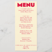 Retro Colorful Bright Funky Bold Modern Wedding Menu | Zazzle