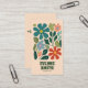 Retro Colorful Hand-Drawn Groovy Floral Abstract Business Card | Zazzle