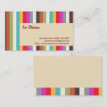 Retro Colorful Stripes Business Card | Zazzle
