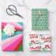 Retro Colorful Stripes, Patterns & Fonts Christmas Wrapping Paper ...