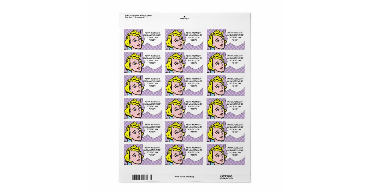 Retro Comic Book Address Labels | Zazzle