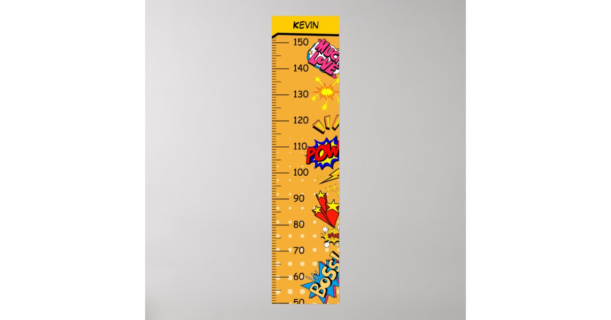 Retro Comic Growth Chart | Zazzle