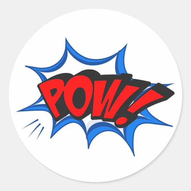 Retro Comic Pop Art Classic Round Sticker | Zazzle