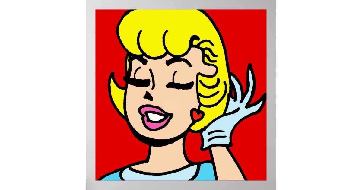 Retro Comic Strip Beauty Poster | Zazzle
