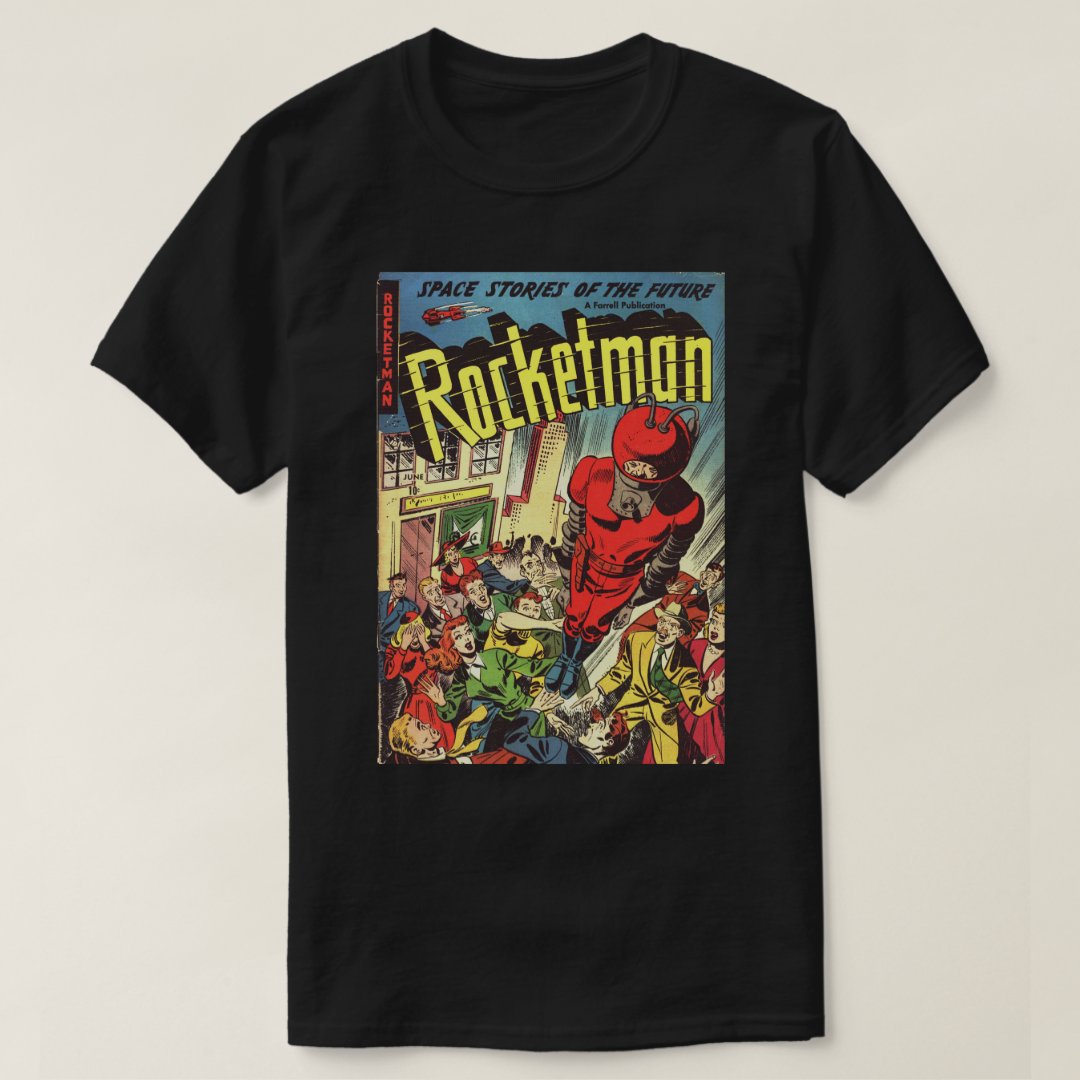 Retro comics - Rocketman T-Shirt | Zazzle