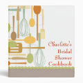Retro Cooking Bridal Shower Cookbook Recipe Binder | Zazzle