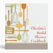 Retro Cooking Bridal Shower Cookbook Recipe Binder | Zazzle