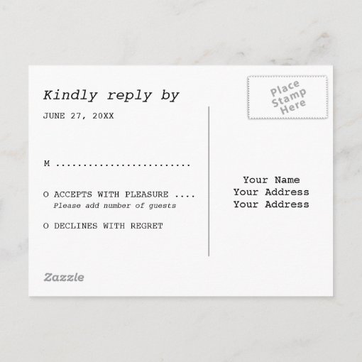 Retro Cool Black Colorful RSVP Invitation Postcard | Zazzle