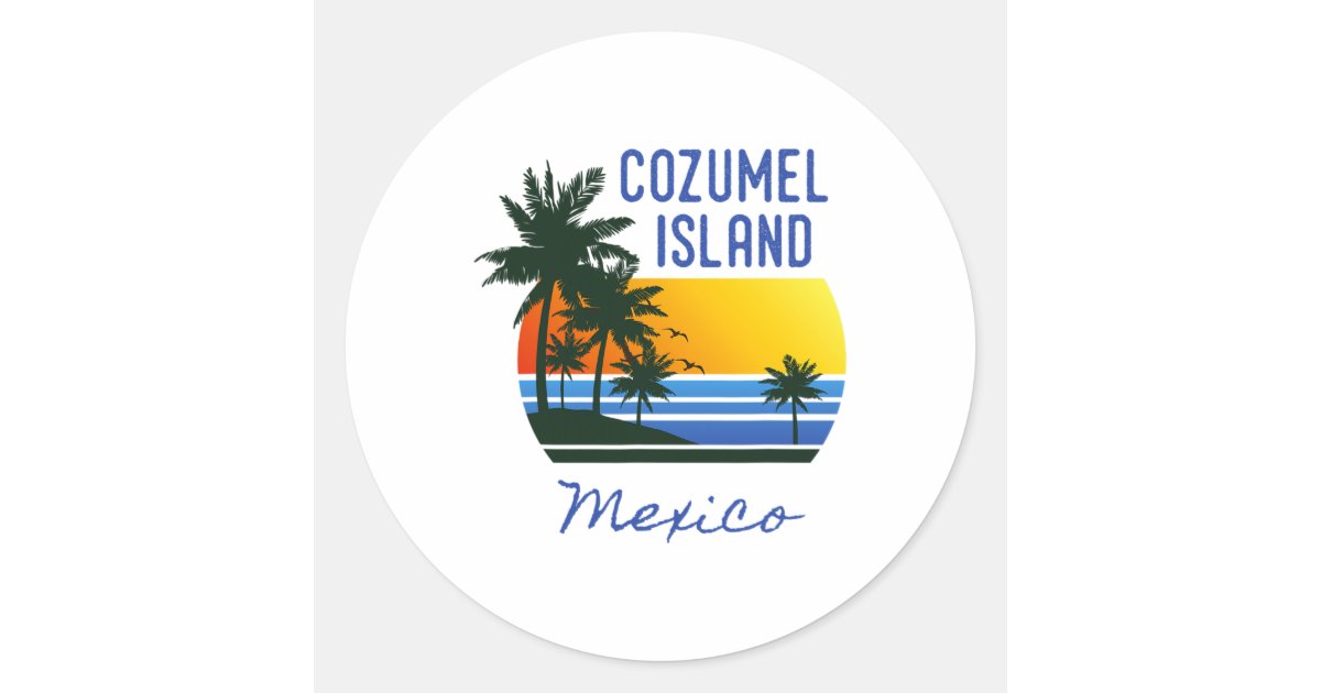 Retro Cool Cozumel Original Mexico Beaches Women M Classic Round ...