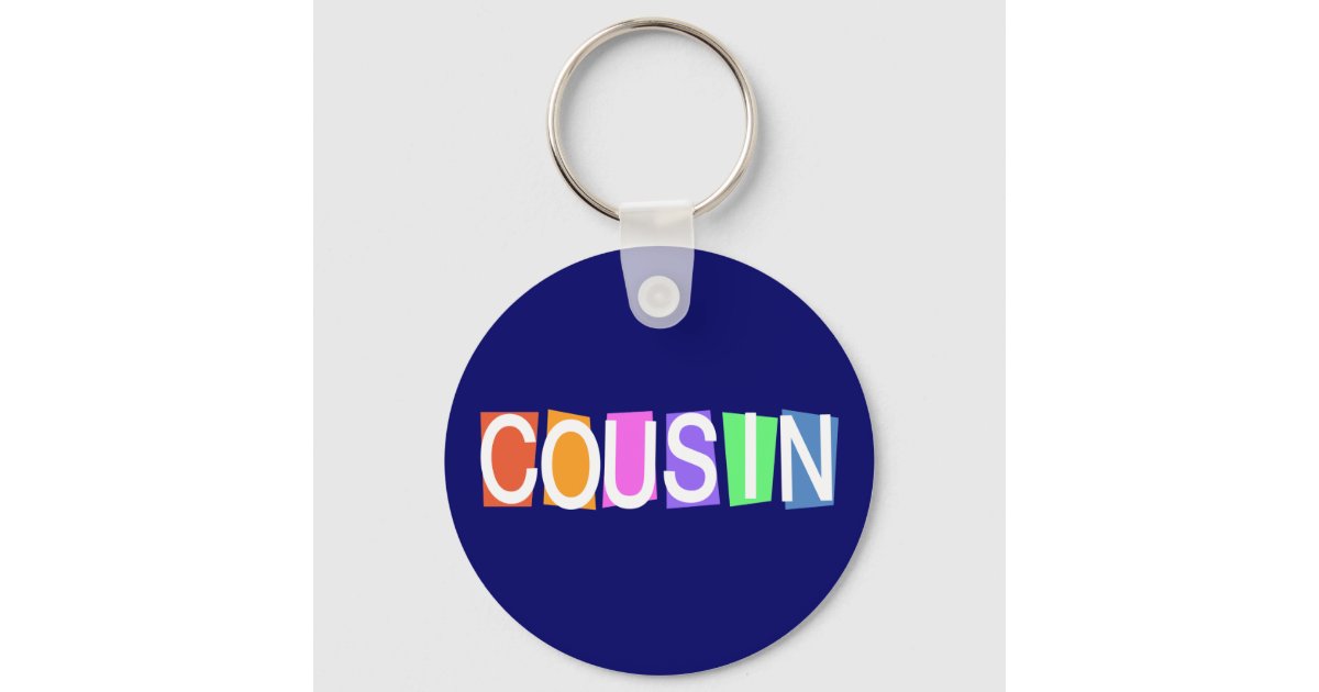 Retro Cousin Keychain | Zazzle