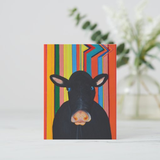 Retro Cow Postcard | Zazzle