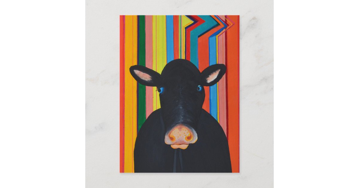 Retro Cow Postcard | Zazzle