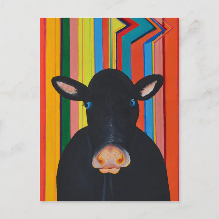 Retro Cow Postcard | Zazzle