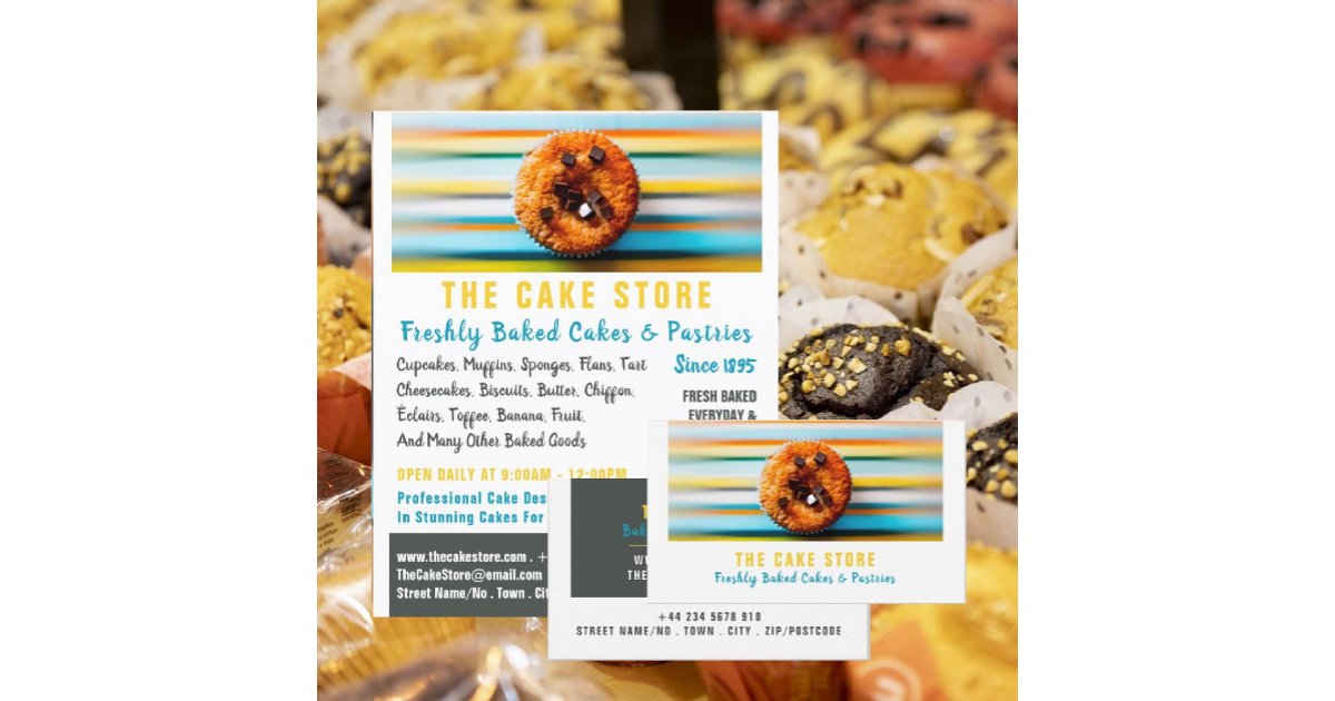 Retro Cupcake, Cake Maker, Cake Store Business Card | Zazzle