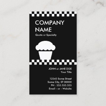 retro cupcake checkers punchcard loyalty card | Zazzle