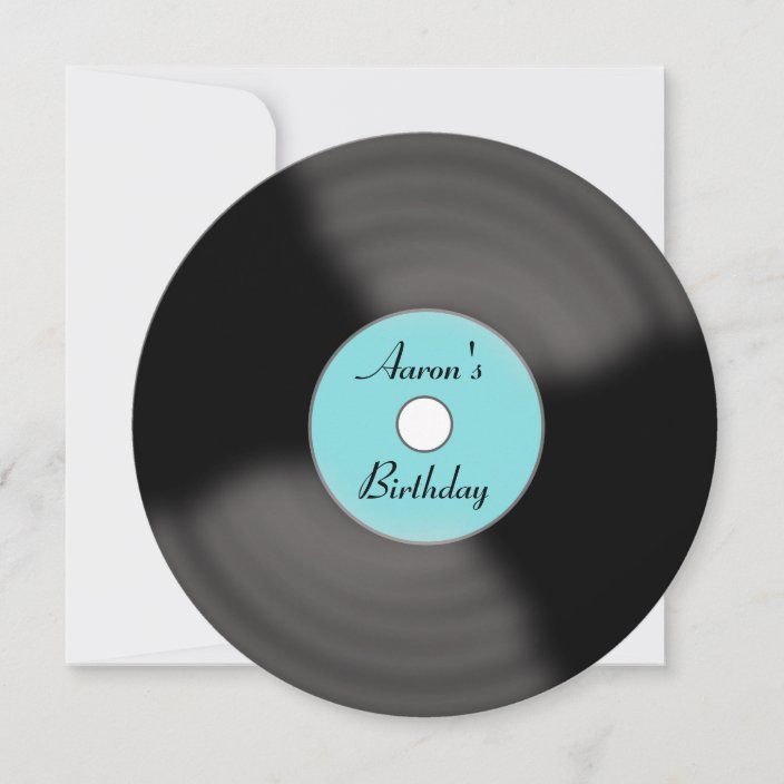 Retro Custom Birthday Vinyl Record Invitations | Zazzle.com