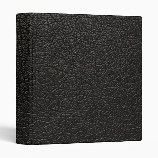 Retro Custom Black Leather 3 Ring Binder | Zazzle.com