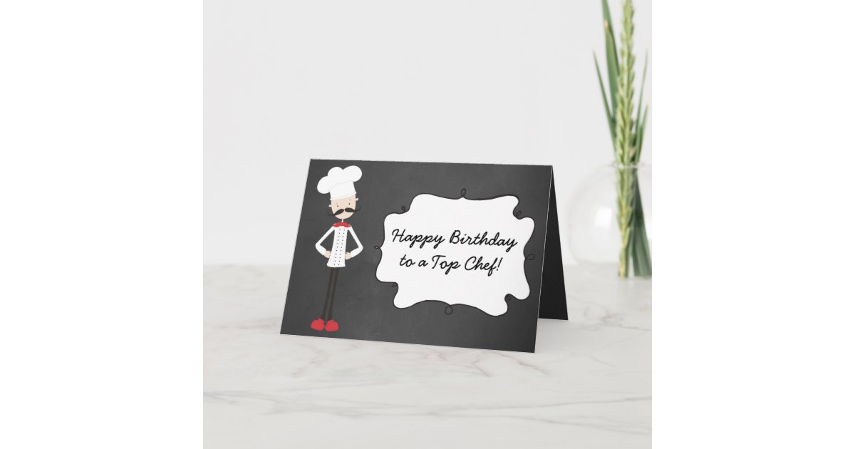 Retro Custom Chef Happy Birthday Greeting Card | Zazzle.com